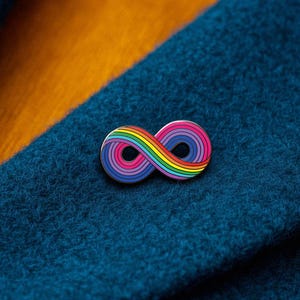 Infinitely Non-binary Pin (variations) — Subtle Enby Pride Accessory ...