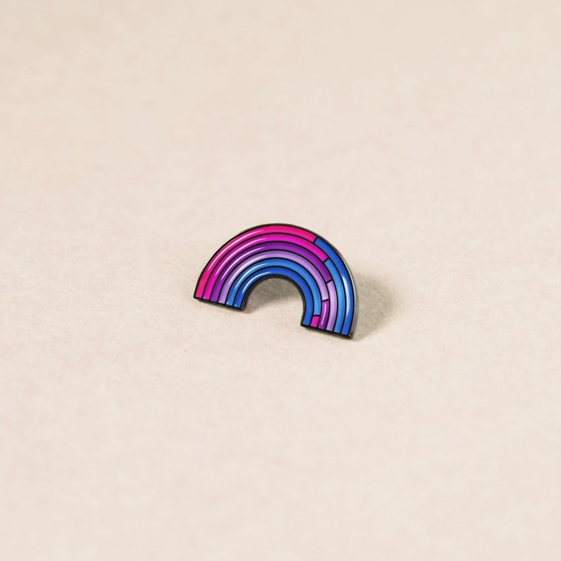 Bisexual Rainbow Pin Gay Pride Badge Accessory Pansexual Bi | Etsy