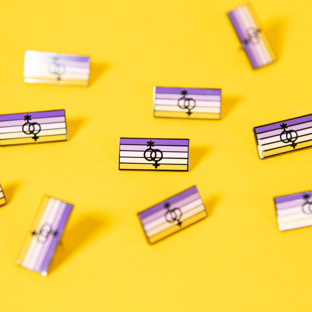 Trixic Flag Pin — Orbisian Pride Enamel Badge NBLW Nonbinary Enby ...