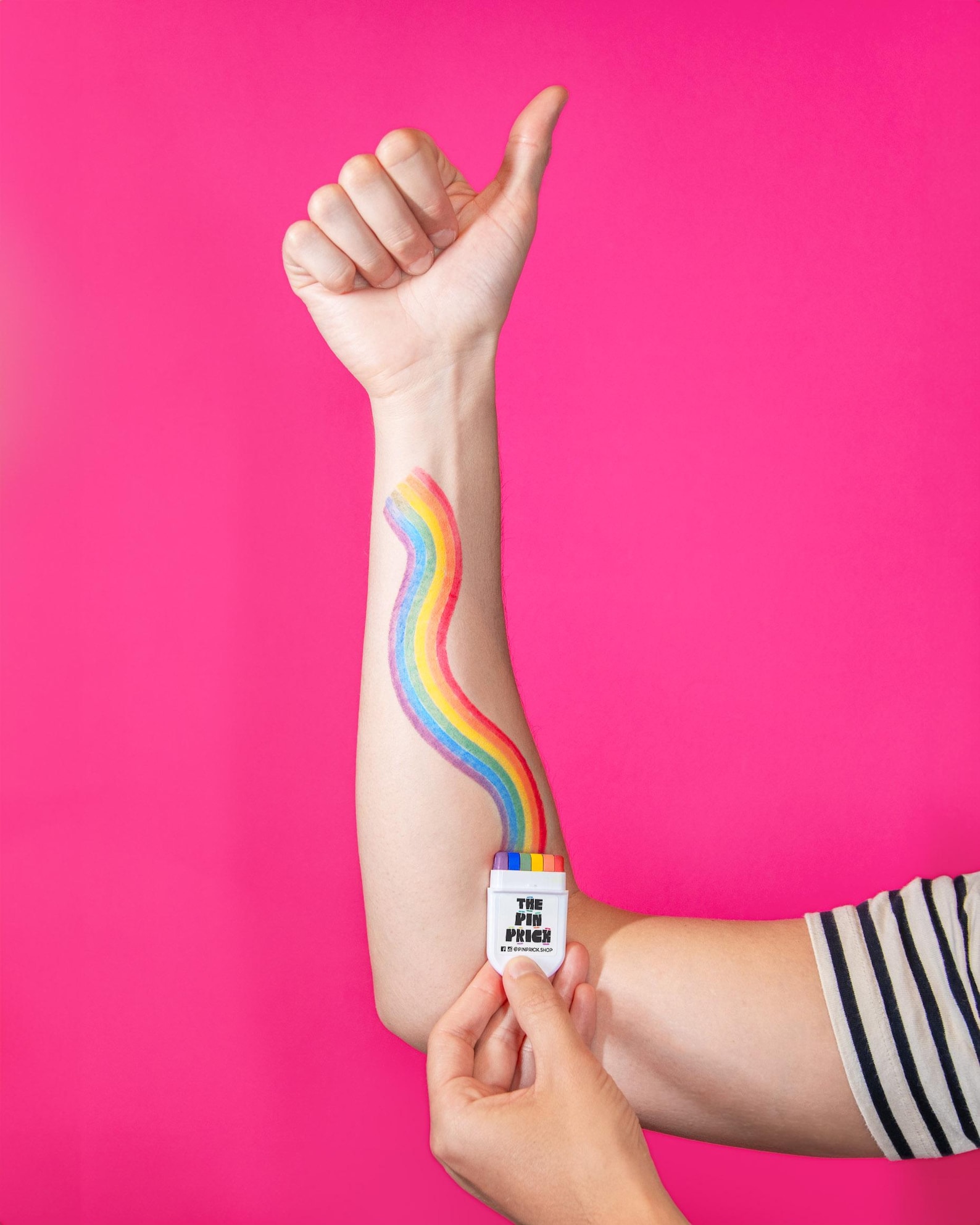 Rainbow Pride Face Paint — Fanbrush® LGBT Makeup Pen Body Brush ...