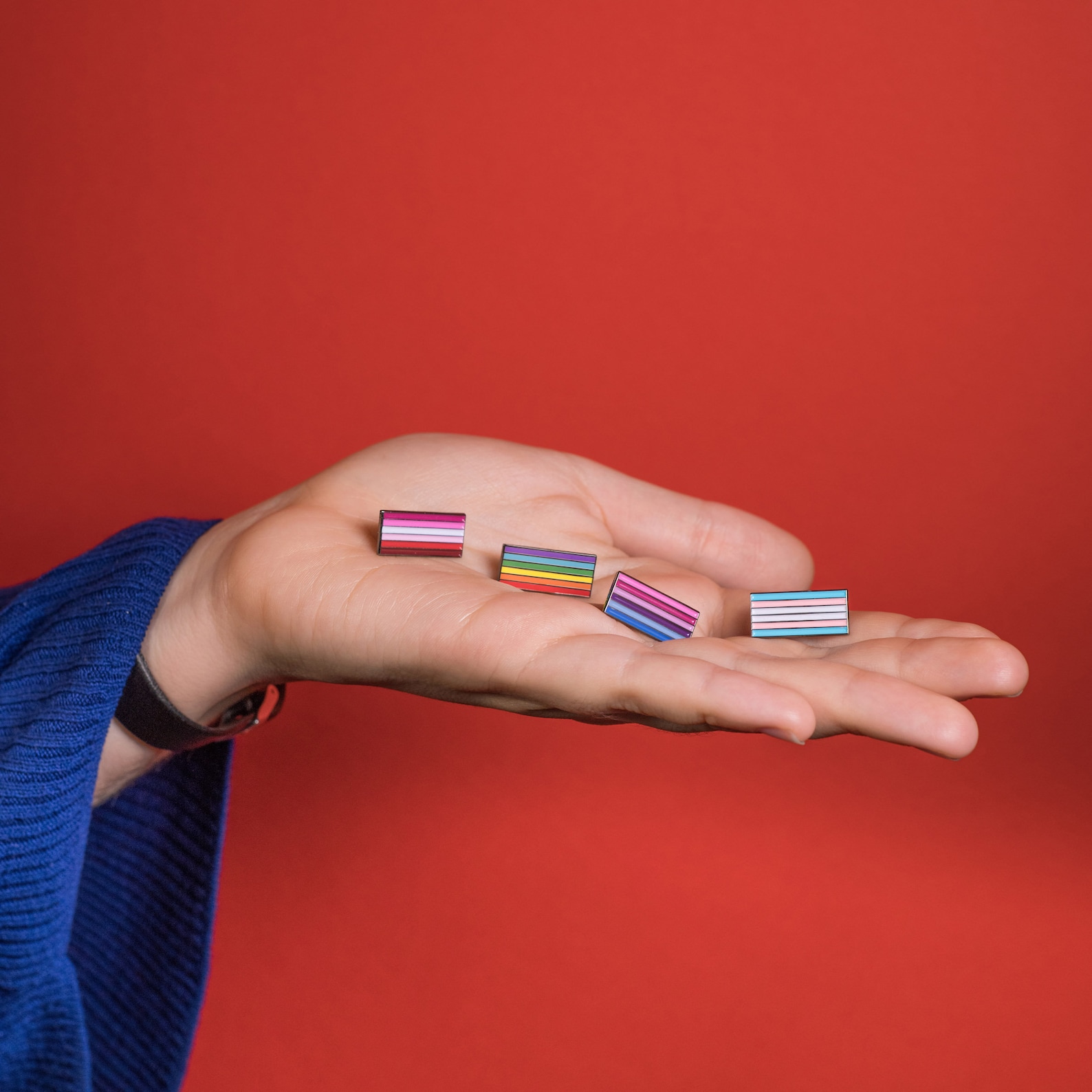 Transgender Ribbon Pin Subtle Pride Flag Accessory Enamel - Etsy UK