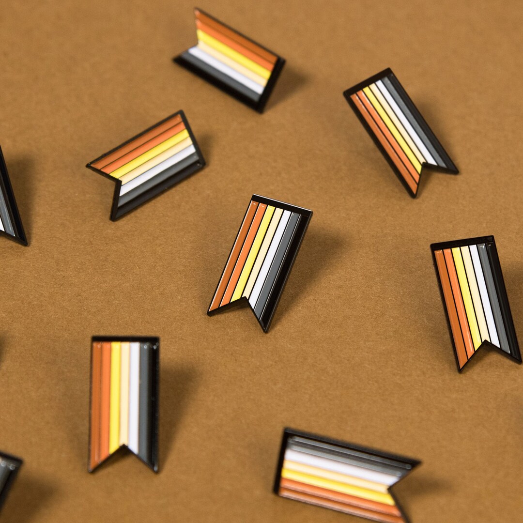 Bear Pride Ribbon Pin — Gay Rainbow Accessory Minimalist Designer Queer ...
