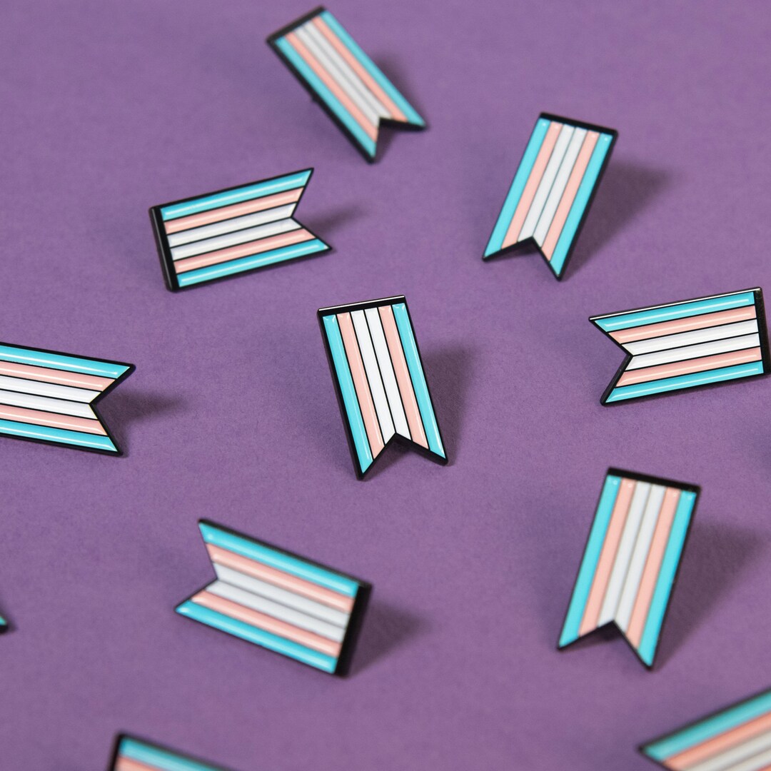 Transgender Ribbon Pin — Subtle Pride Flag Accessory Enamel LGBT ...
