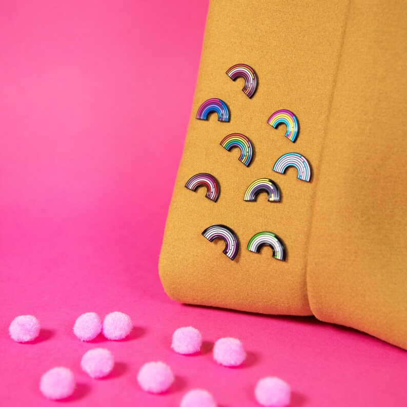 Rainbow PRIDE Pins LGBT Badge Subtle Pride Accessory Badge - Etsy