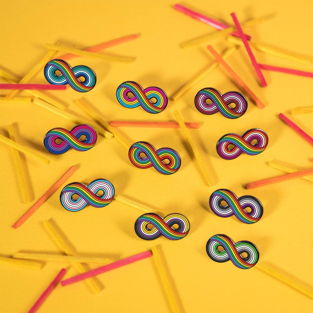 Infinity Pride Flag Pins — Rainbow Gay LGBT Lapel Badge Lesbian Wedding ...