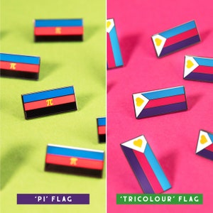 Polyamory 'tricolour' Pride Flag Pin — New Poly Design Polyamorous ...