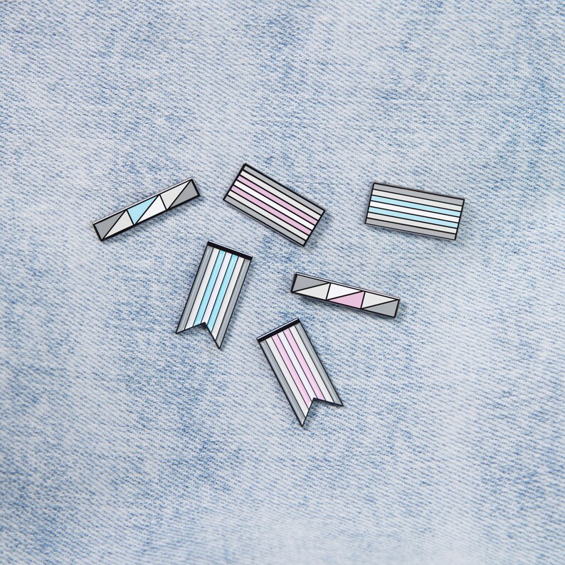 Demigirl Ribbon Pin Demigender Pride Button Deminonbinary | Etsy UK