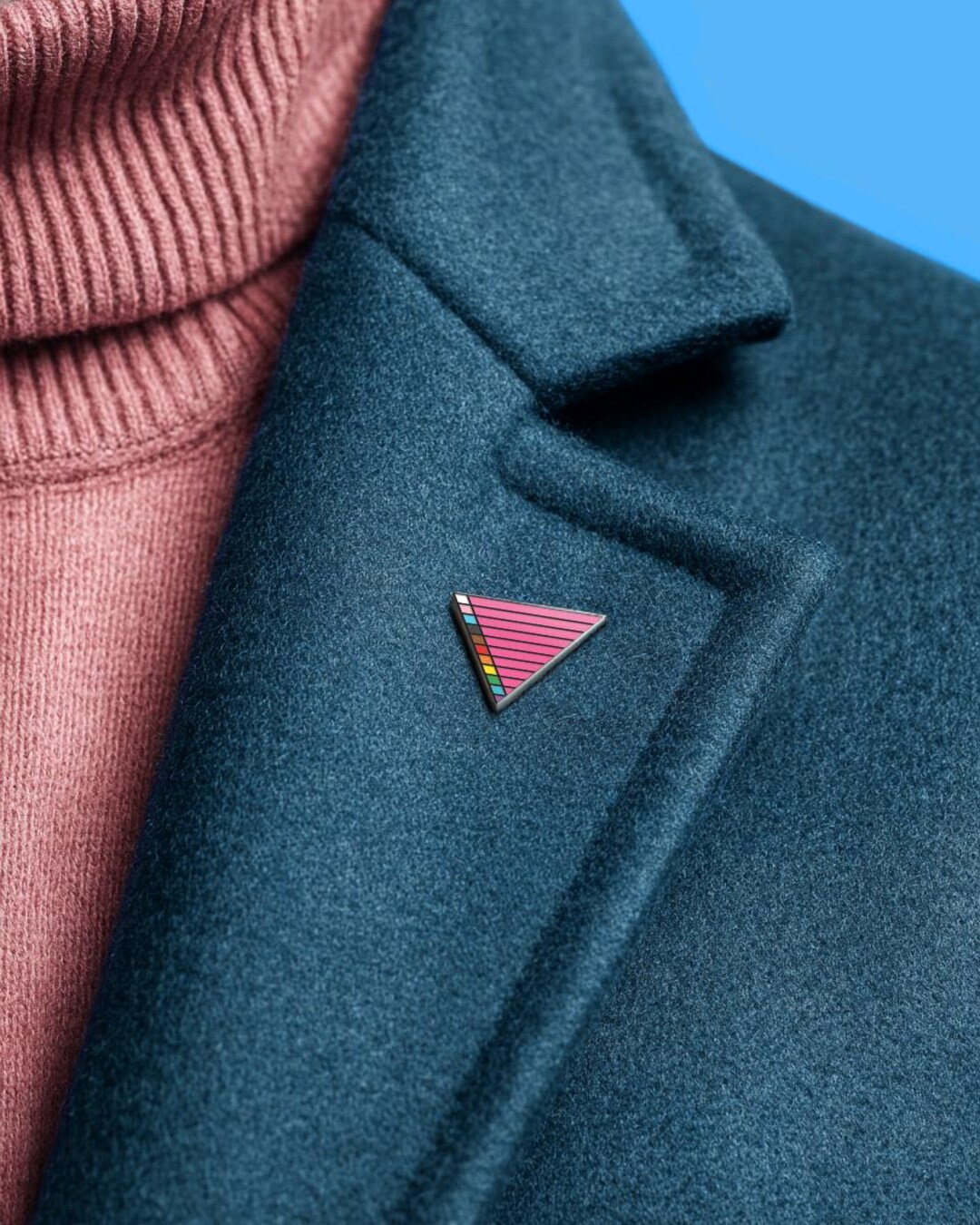 Pink Triangle Pride Pin — Rainbow Flag LGBT Gift for Gay Lesbian ...