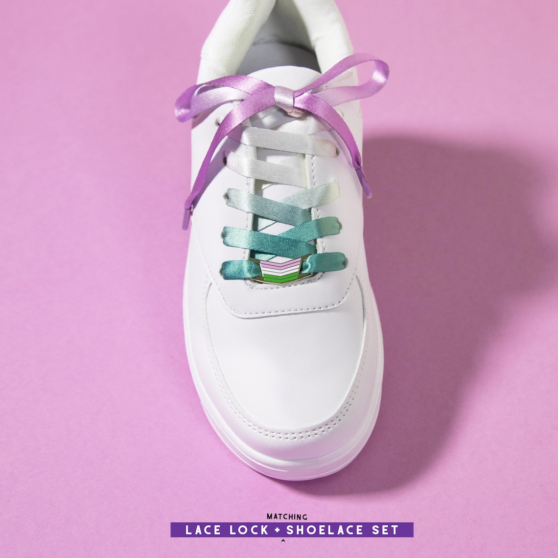 Genderqueer Lace Locks Subtle LGBT Pride Shoelace Enamel - Etsy