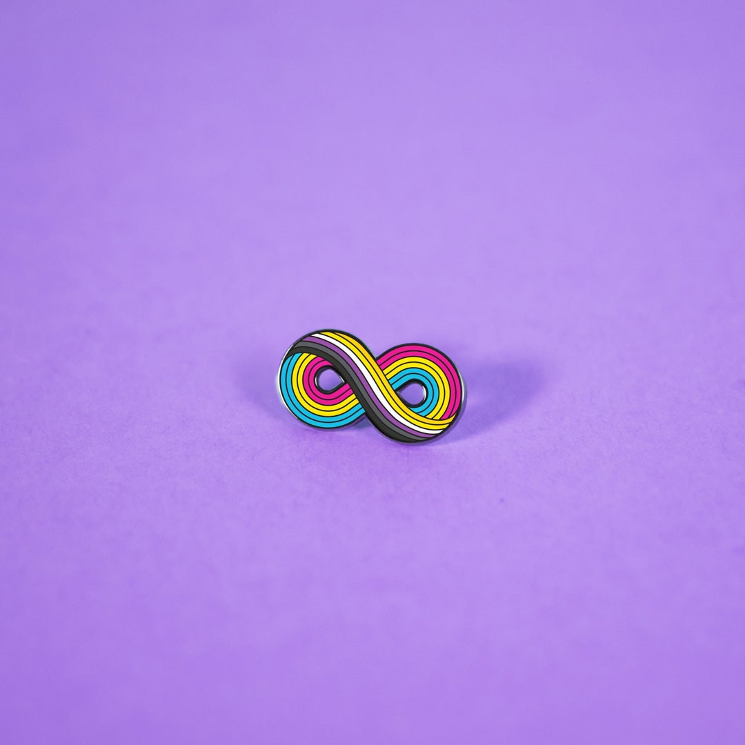 Infinitely Nonbinary-pansexual Pin — Enby Pride Flag Infinity Badge ...