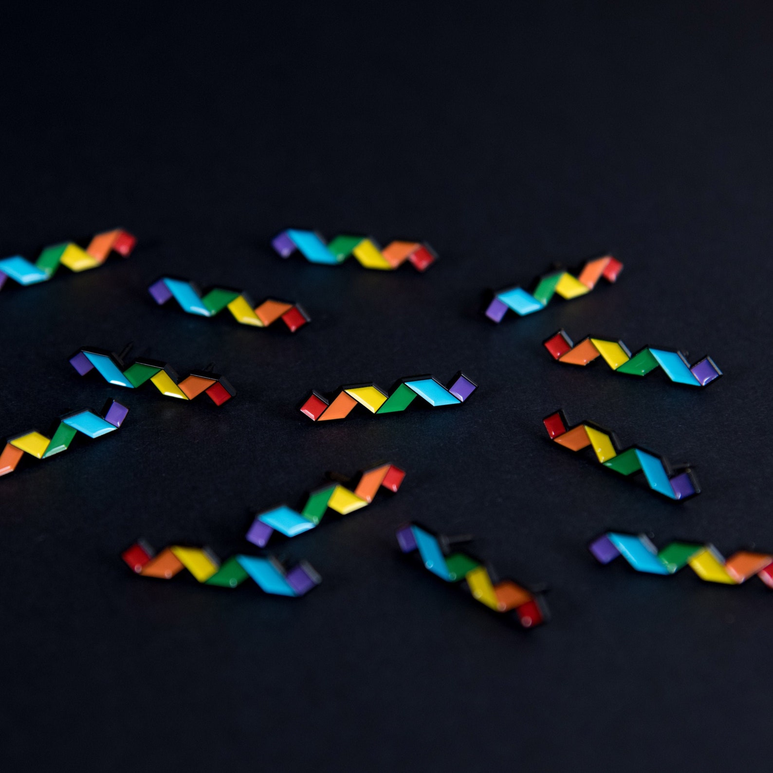 Rainbow Twist Pin — Subtle Pride Flag Lapel Enamel Brooch Badge Phone ...