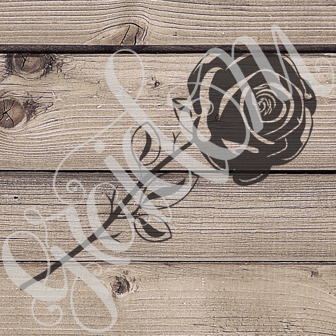 Black Rose Svg, Jpg, Png, Pdf, Digital File Only, Flower Cut File, Rose ...
