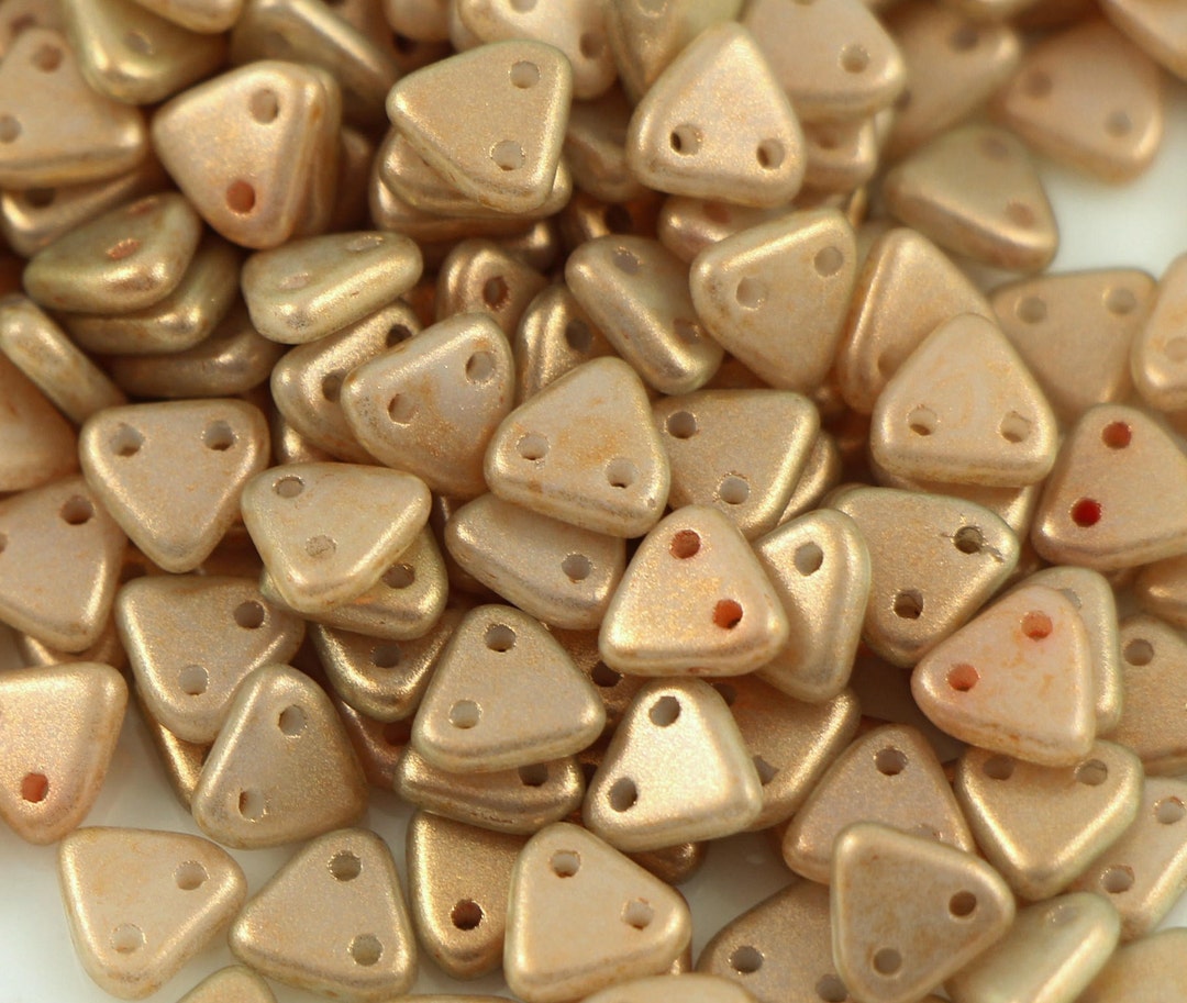 Czechmates™ Triangle Beads, Two-hole 6 Mm Beads, Halo Etheral Myrh ...