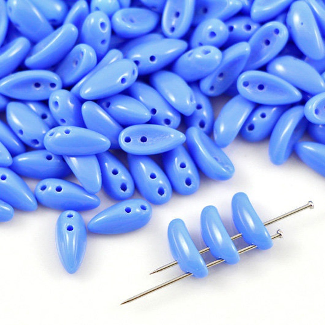 Chilli™ Czech Beads 2-hole 4*11 Mm Glass Beads, Petals 2 Hole Beads (30 ...