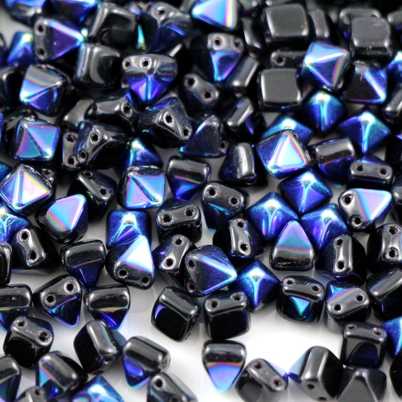 25-200 Pcs Pyramid Beads Czech Glass Beads 6 Mm Square - Etsy