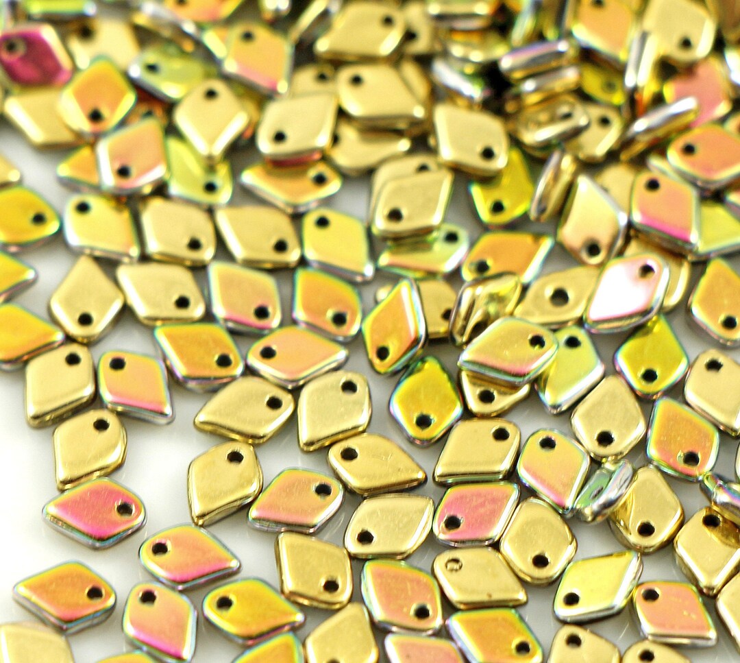 5 Gr Dragon® Scale Beads, Czech Glass Beads 5*1.5 Mm, Diamond Shaped ...