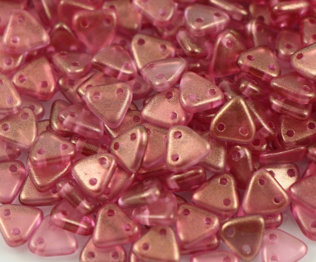 Czechmates™ Triangle Beads, Two-hole 6 Mm Beads, Halo Cherub, Czech ...