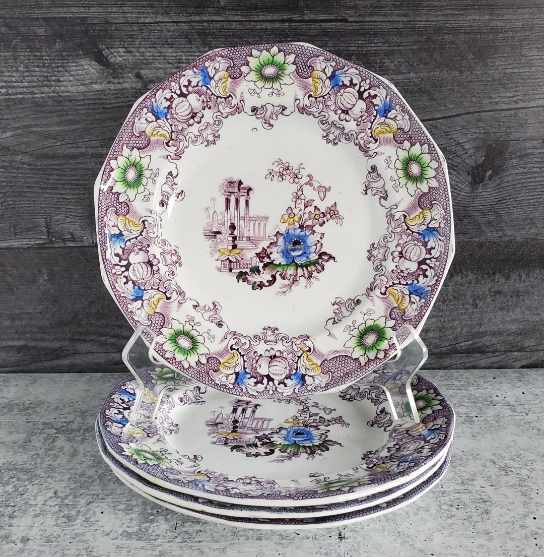 CLEOPATRA PURPLE PLATES ~ Francis Morley ~ Purple Polychrome ~ Salad ...