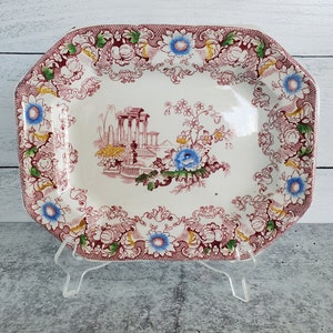 TRANSFERWARE TRAY ~ Francis Morley ~ Cleopatra ~ Red Polychrome ~ 10 ...