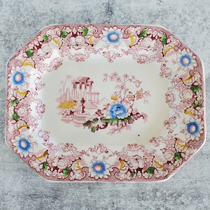 TRANSFERWARE TRAY ~ Francis Morley ~ Cleopatra ~ Red Polychrome ~ 10 ...