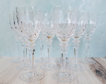 2x Rogaska Crystal Gallia Wine Glasses - Etsy