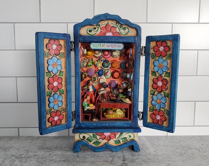 FOLK ART RETABLO ~ Nicario Jimenez Quispe ~ the Hat Workshop ~ Peruvian ...