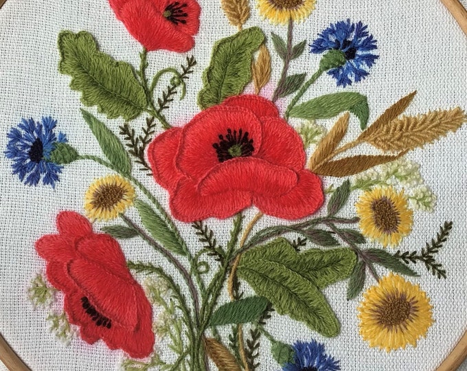 Intermediate Level Crewel Embroidery Kit - All Things Bright and ...