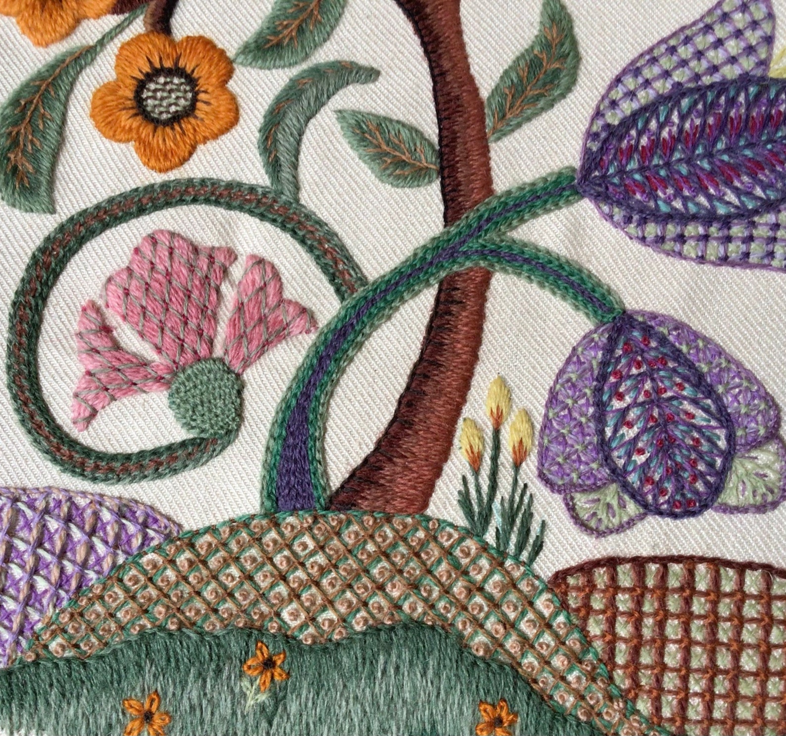 Advanced Traditional Crewel Embroidery Kit - Arabesque - Etsy