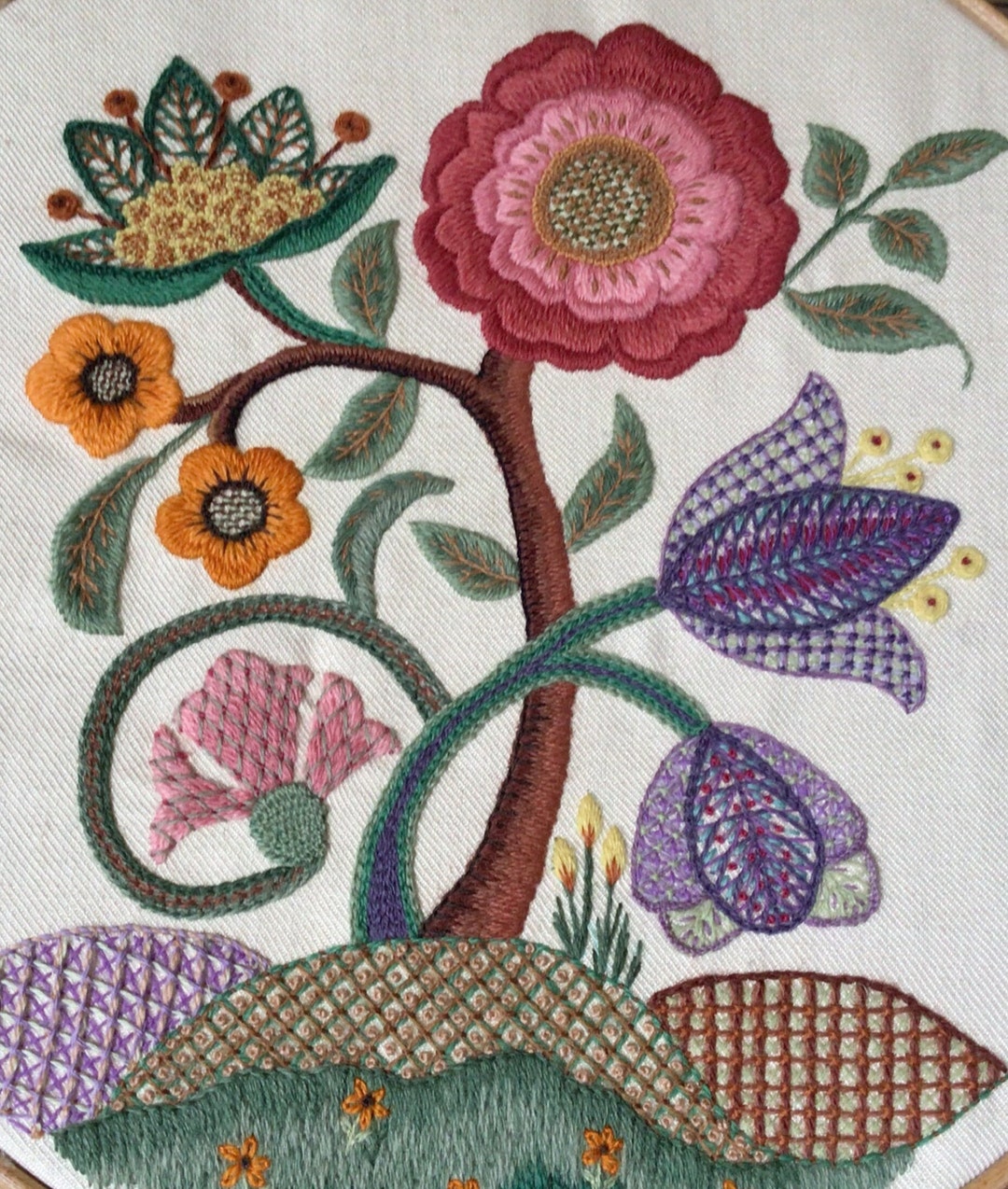 Advanced Traditional Crewel Embroidery Kit - Arabesque - Etsy