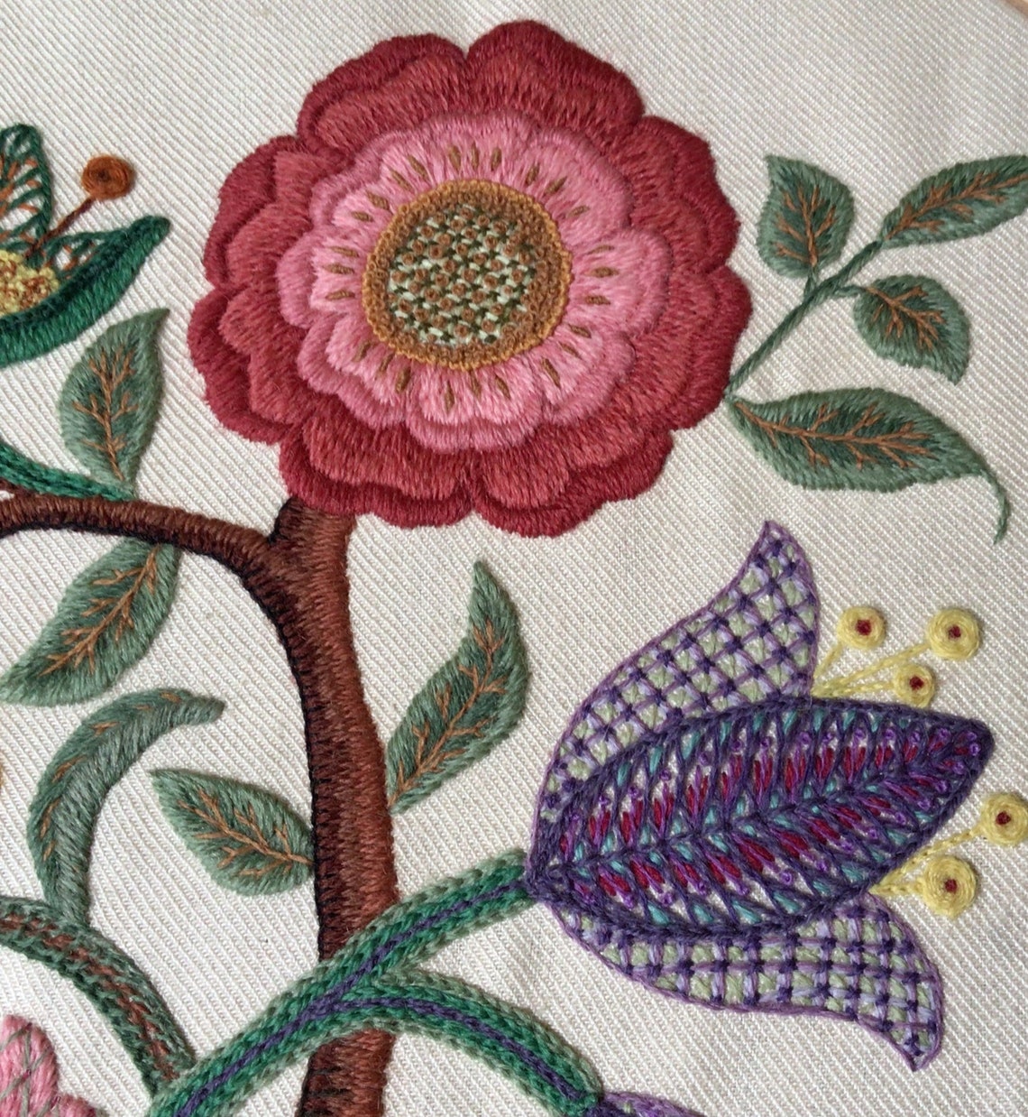 Advanced Traditional Crewel Embroidery Kit - Arabesque - Etsy