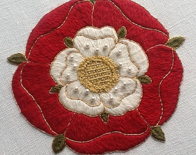 Tudor Rose Crewel Embroidery Kit - Etsy