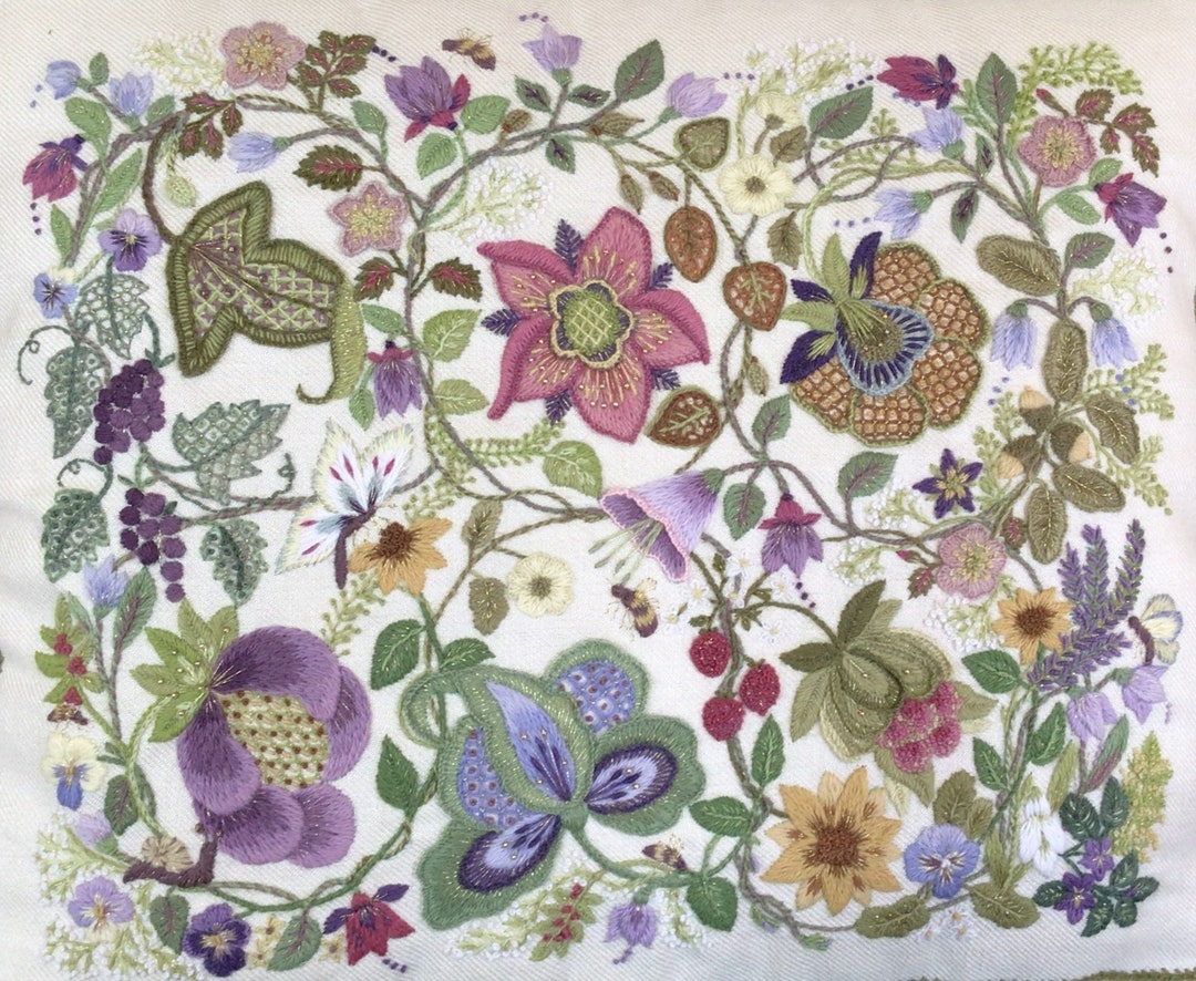 Advanced Crewel Embroidery Kit - Greensleeves - Etsy