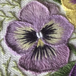 Beginners Pansy Crewel Embroidery Kit Heartsease - Etsy