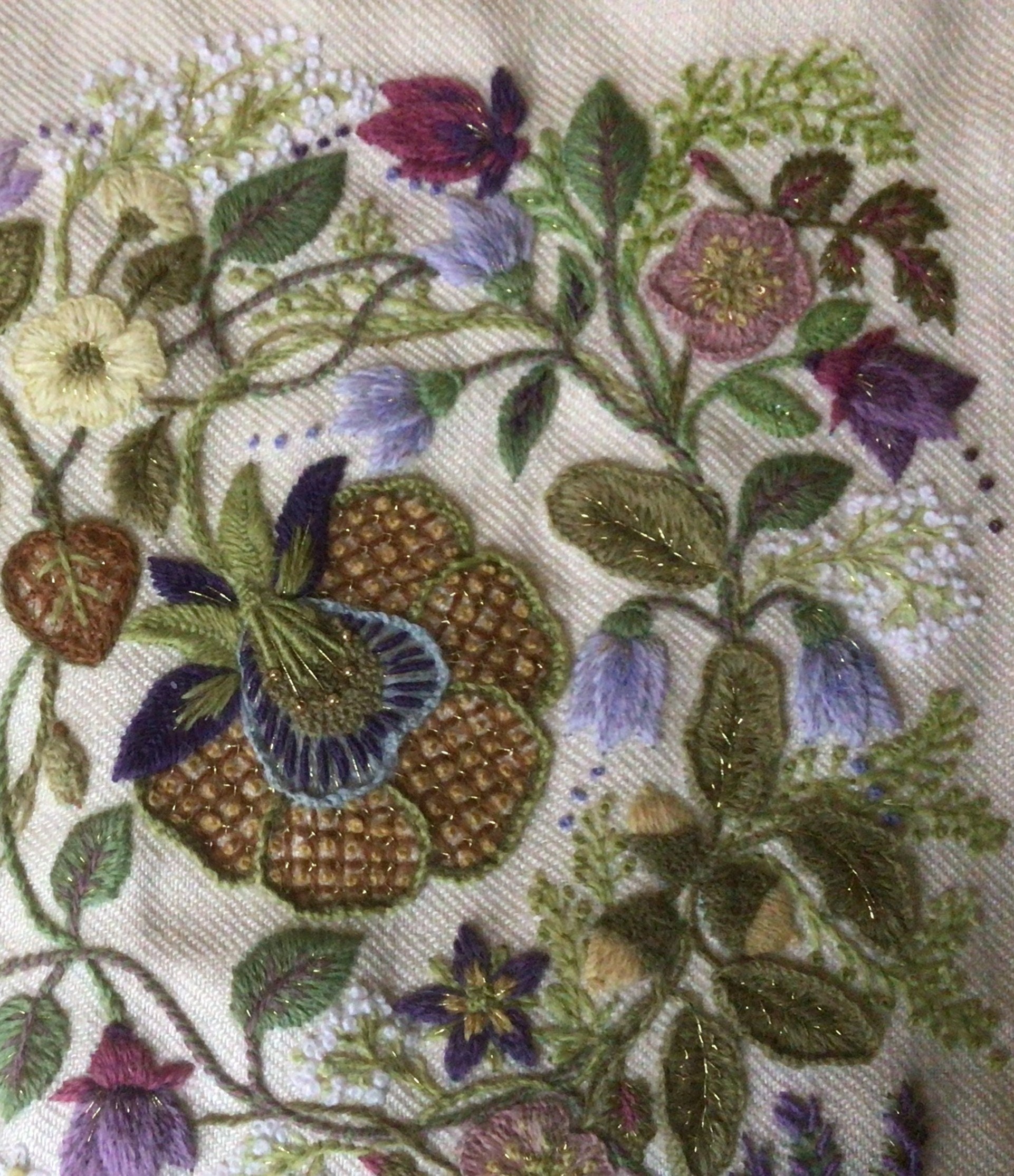 Advanced Crewel Embroidery Kit - Greensleeves - Etsy