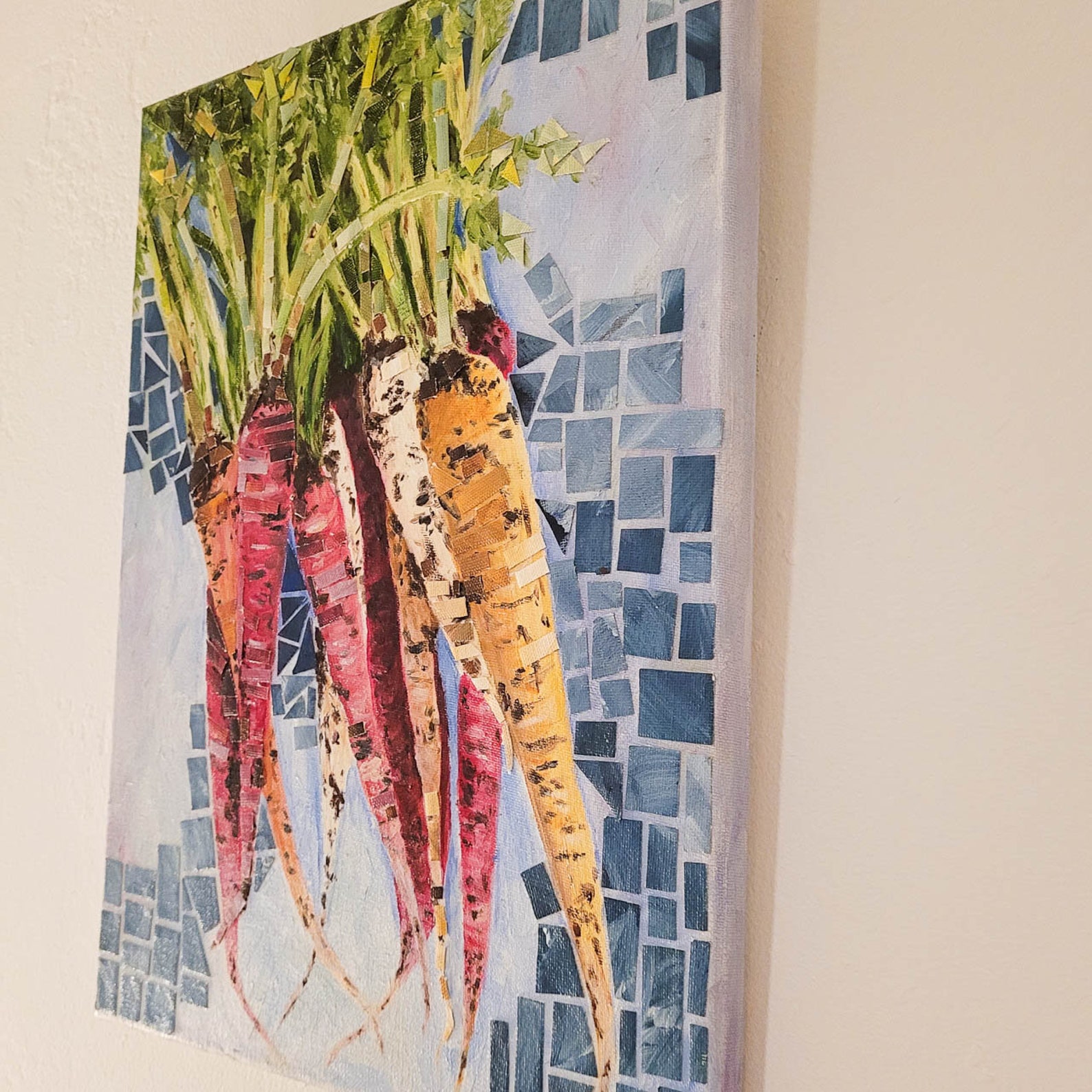 Pintura vegetal de zanahoria original en lienzo | Etsy Pintura vegetal de zanahoria original en lienzo | Etsy
