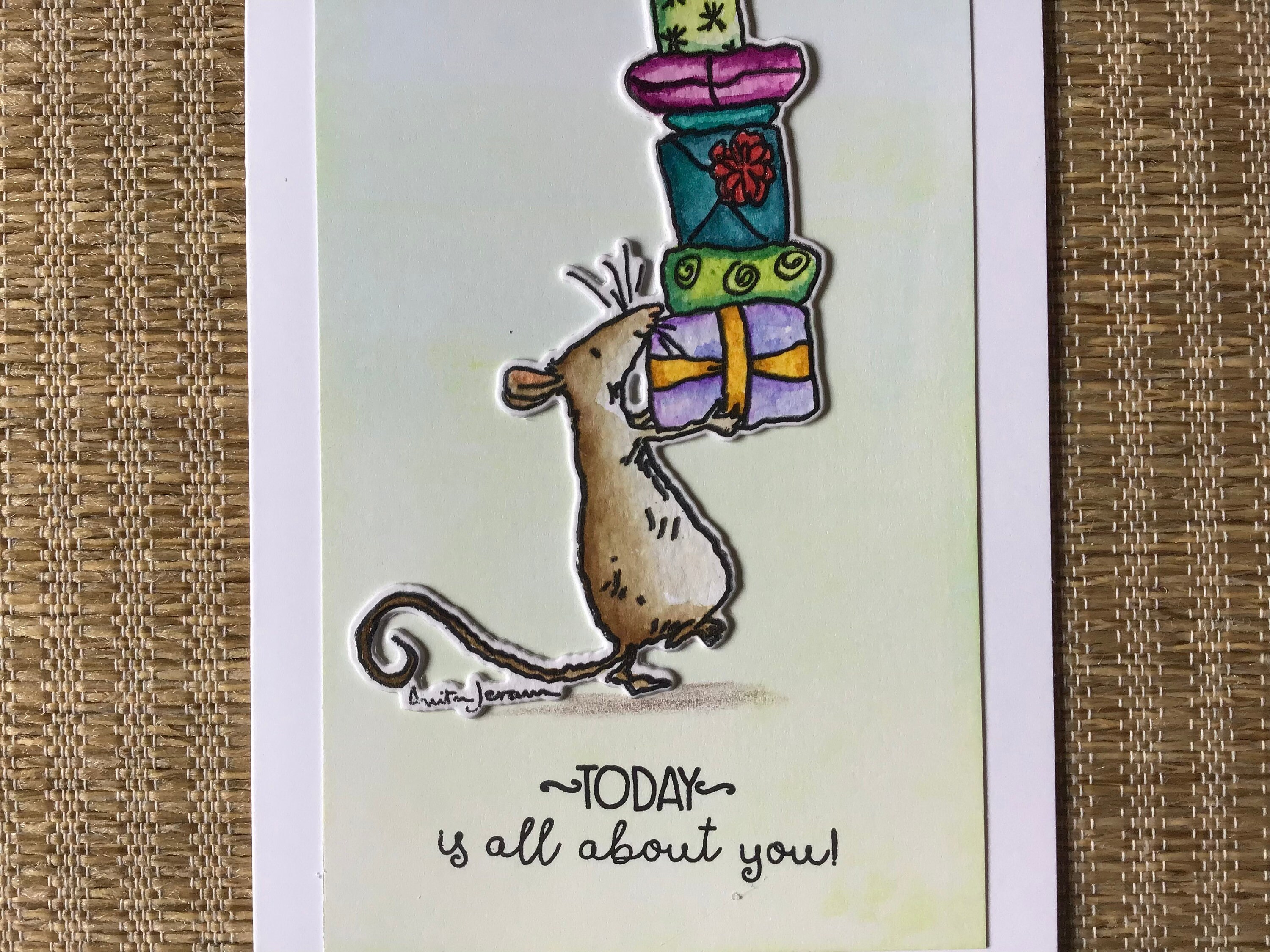 Handmade Birthday Card Mouse Birthday Card Girls Birthday - Etsy