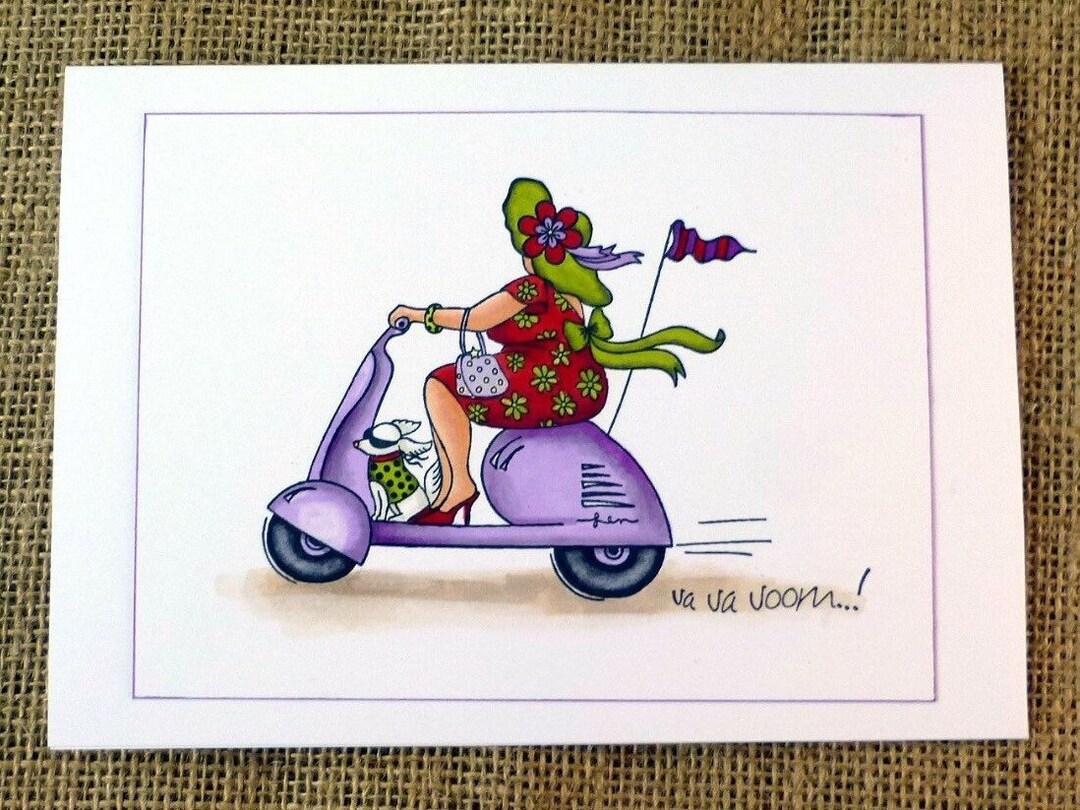 Handmade Scooter Card: Funny Birthday or Retirement Card - Etsy