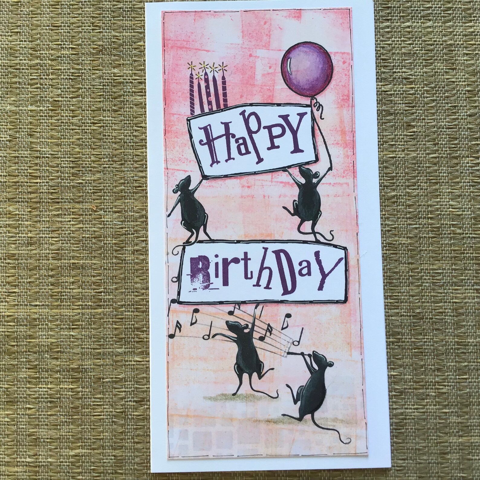 Handmade Birthday Card Mouse Birthday Card Girls Birthday - Etsy