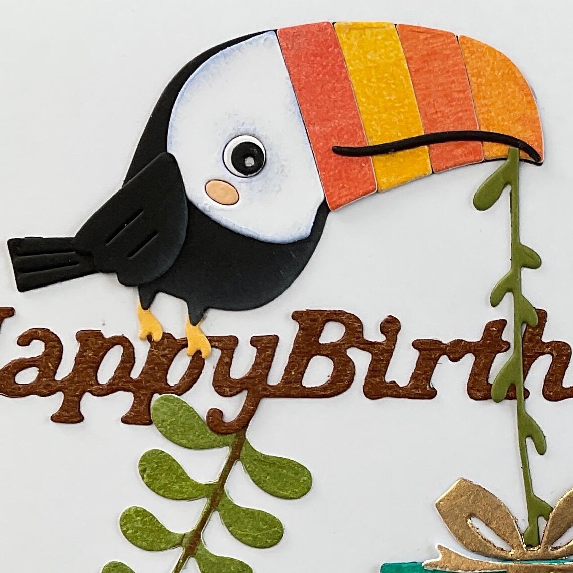Handmade Toucan Birthday Card: Inked Paper Design - Etsy