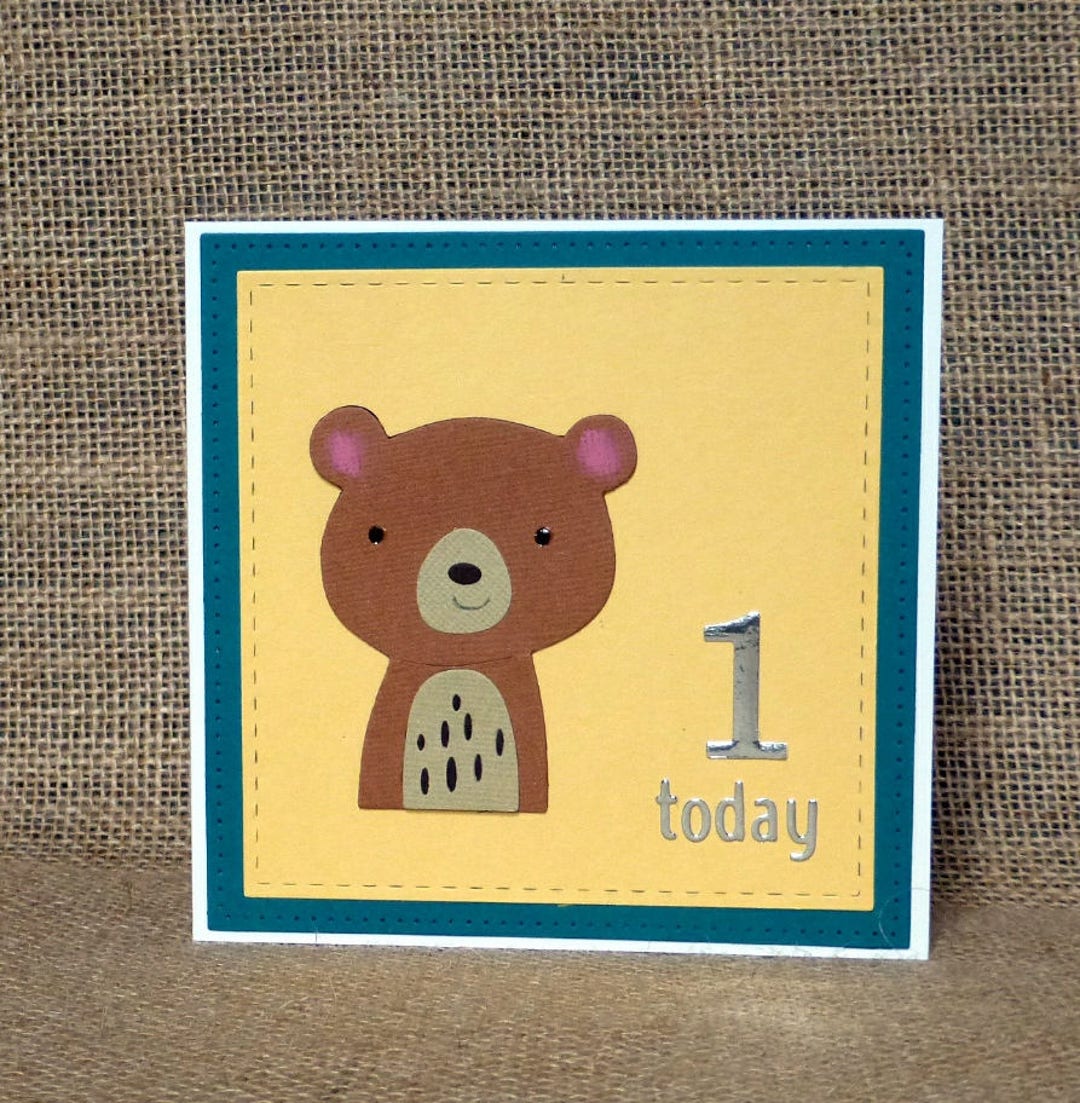 First Birthday Card, Teddy Birthday Card, 2nd Birthday Card, 3rd ...