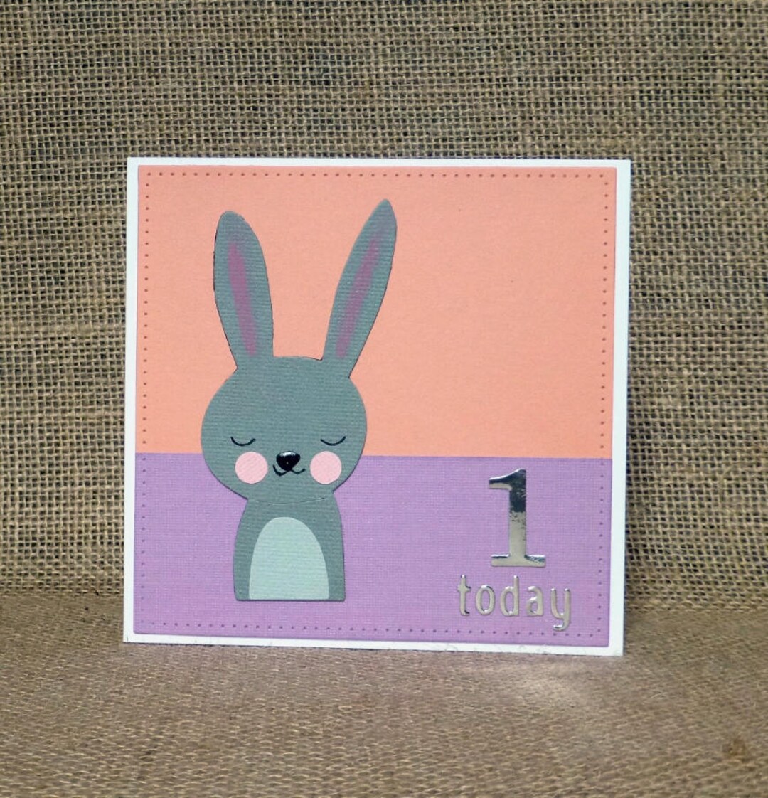 First Birthday Card, Rabbit Birthday Card, 2nd Birthday Card, 3rd ...