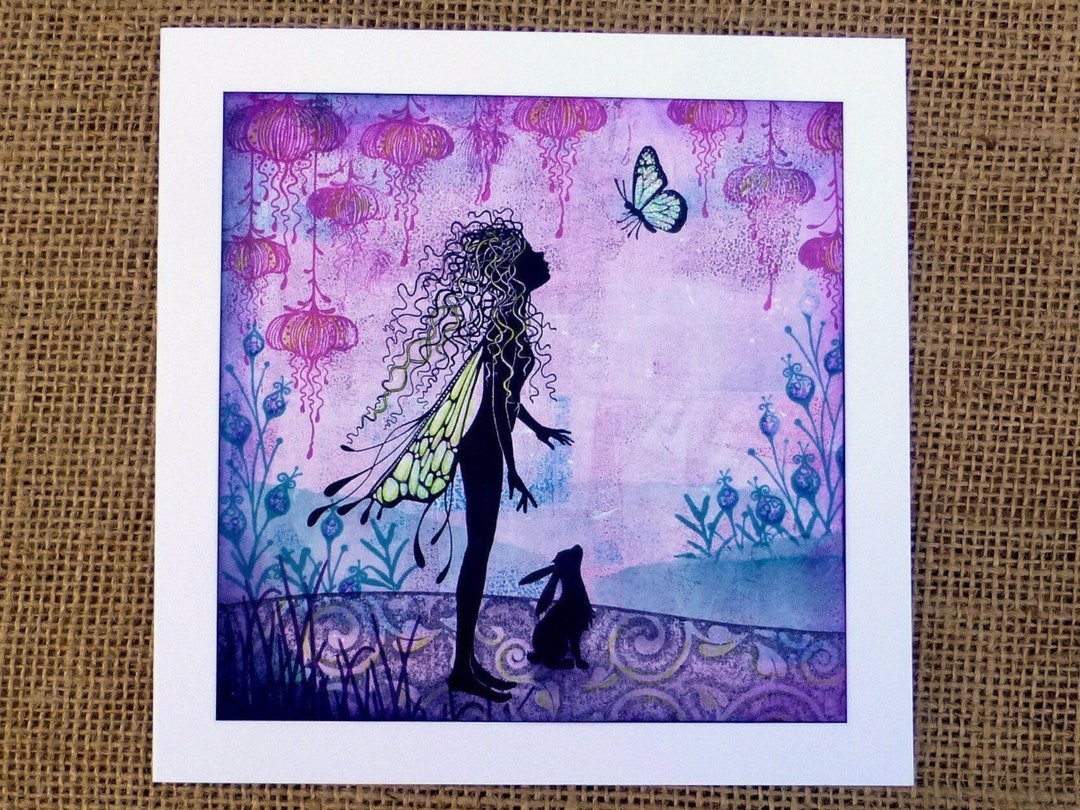 Handmade Fairy Card, Birthday Card, Blank Card, Girl's Card, Magical ...