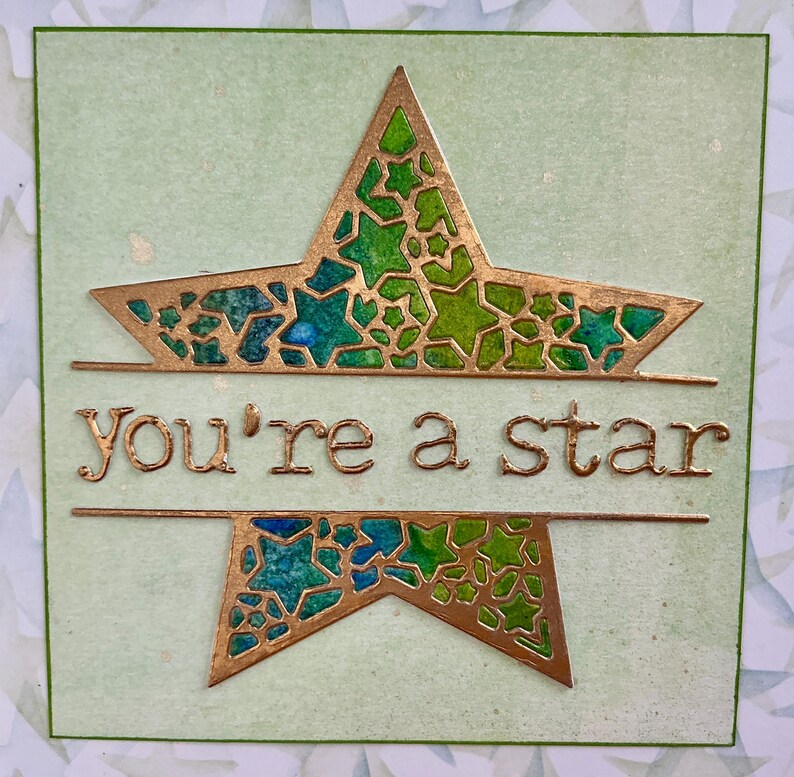 Handmade Star Congratulations Card: Gold Die-cut Design - Etsy