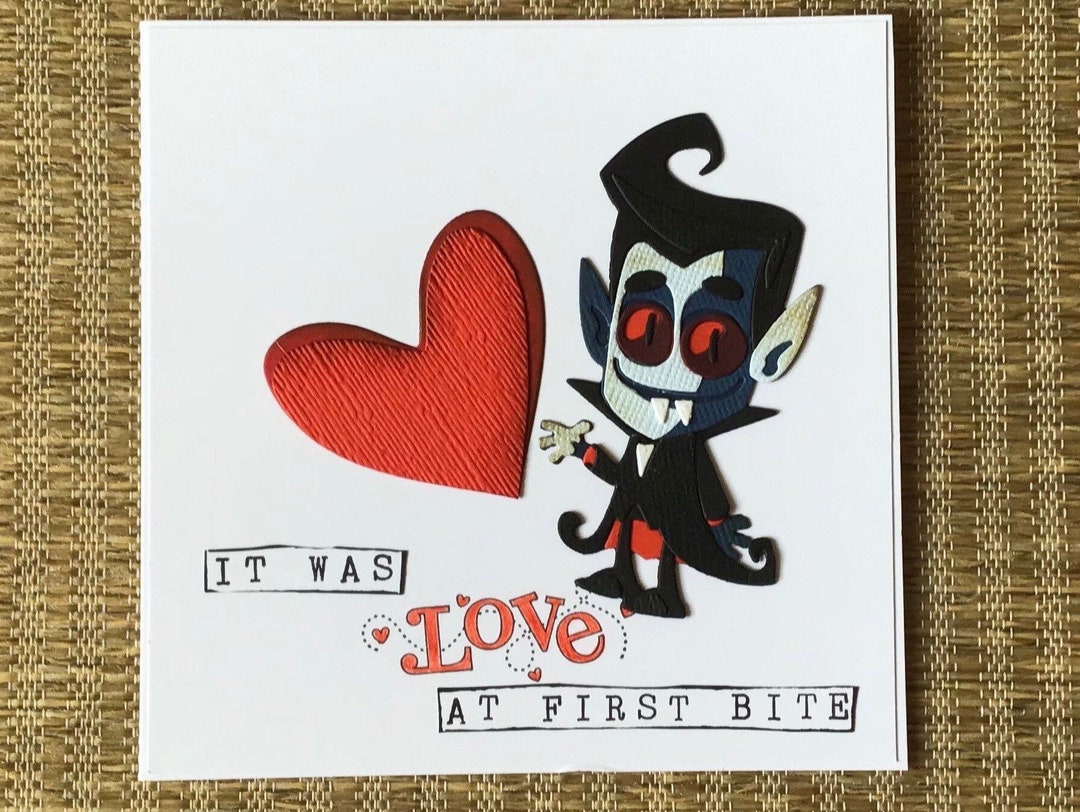 Vampire Love Card, Halloween Love Card, Anniversary Card - Etsy