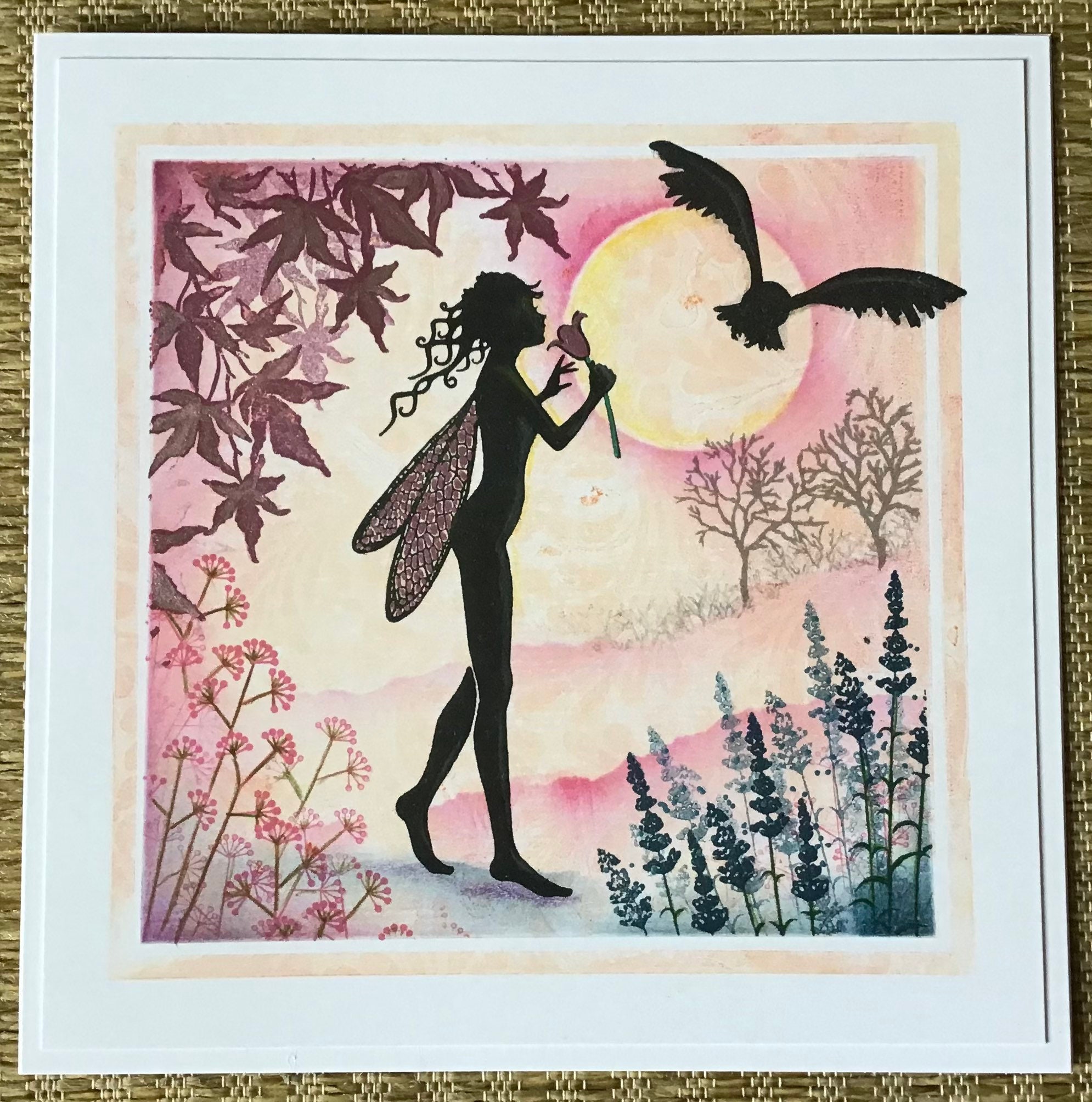 Handmade fairy card birthday card blank card girl's | Etsy