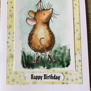 Handmade Birthday Card, Mouse Birthday Card, Girl’s Birthday Card ...