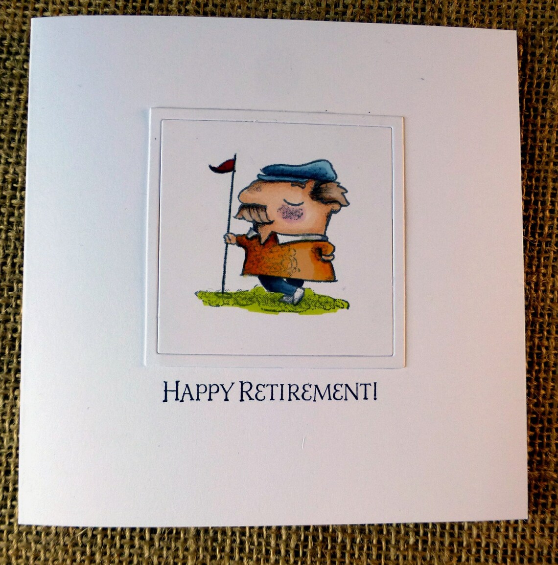 Handmade retirement card retirement card for men golfer | Etsy