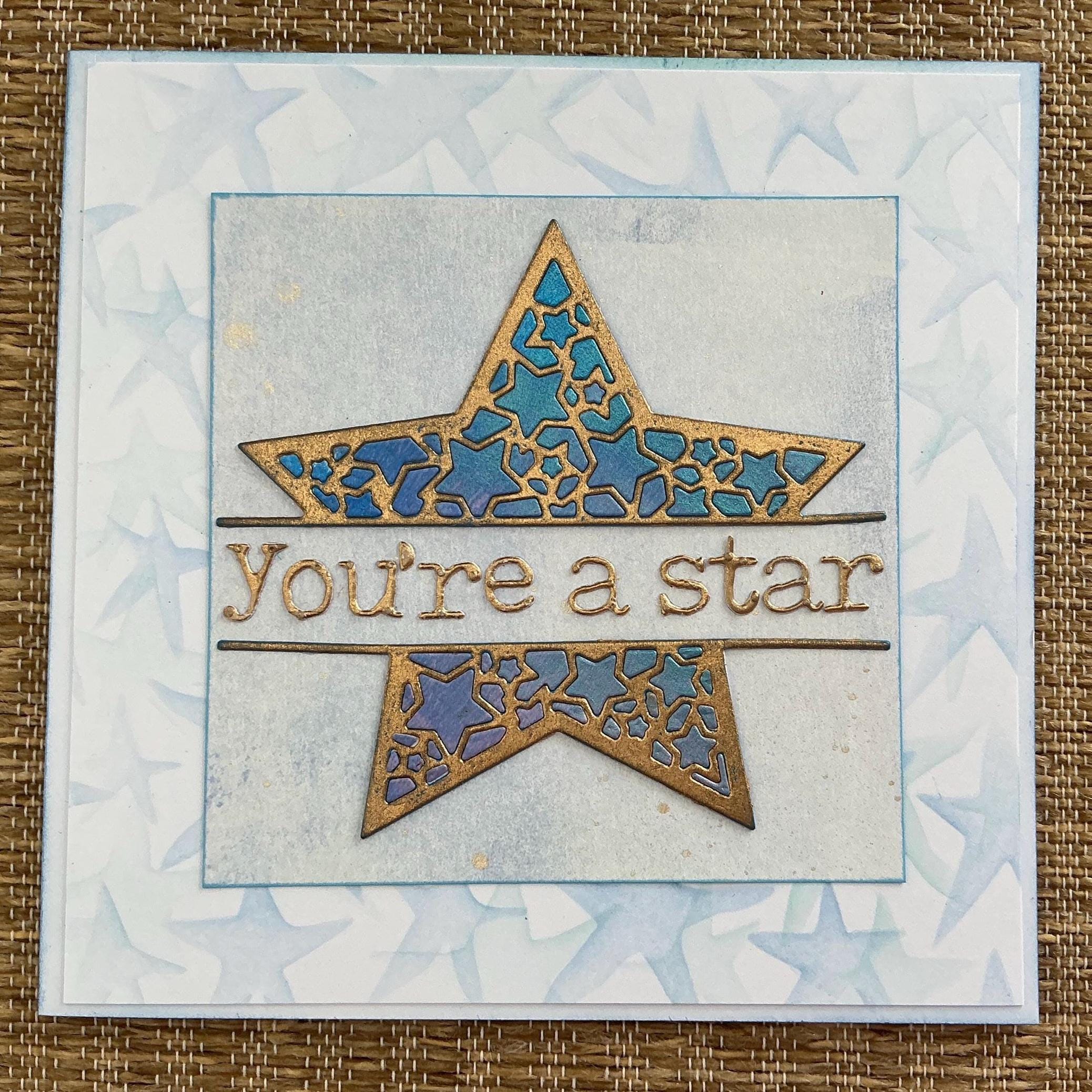 Handmade Star Congratulations Card: Gold Die-cut Design - Etsy