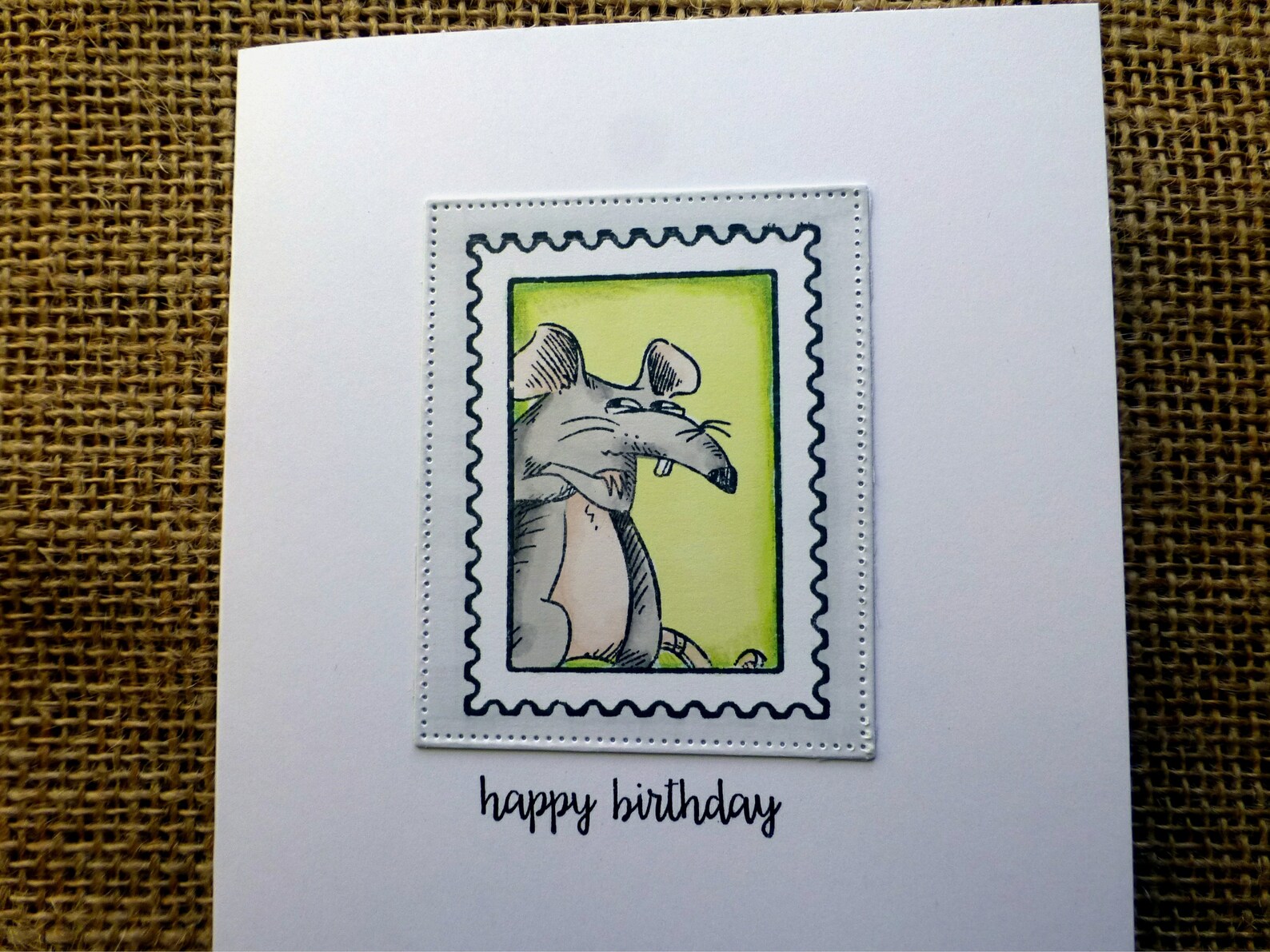 Funny Birthday Card Rat Birthday Card Birthday Card for Her | Etsy
