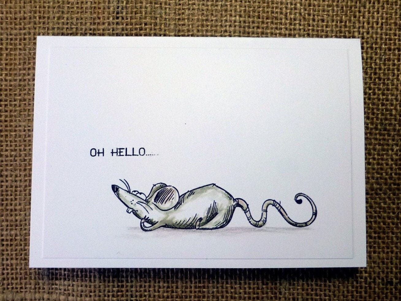 Handmade Rat Card Love Card Hello Card Mouse Card - Etsy